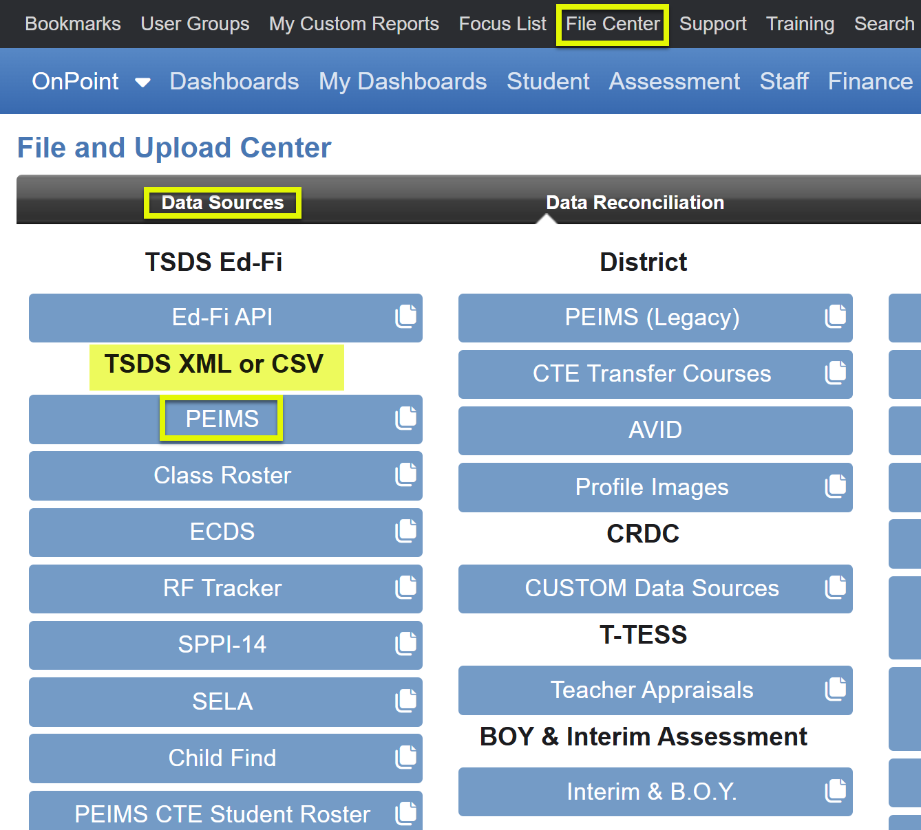 Loading TSDS – PEIMS – District Level – OnDataSuite – Knowledgebase