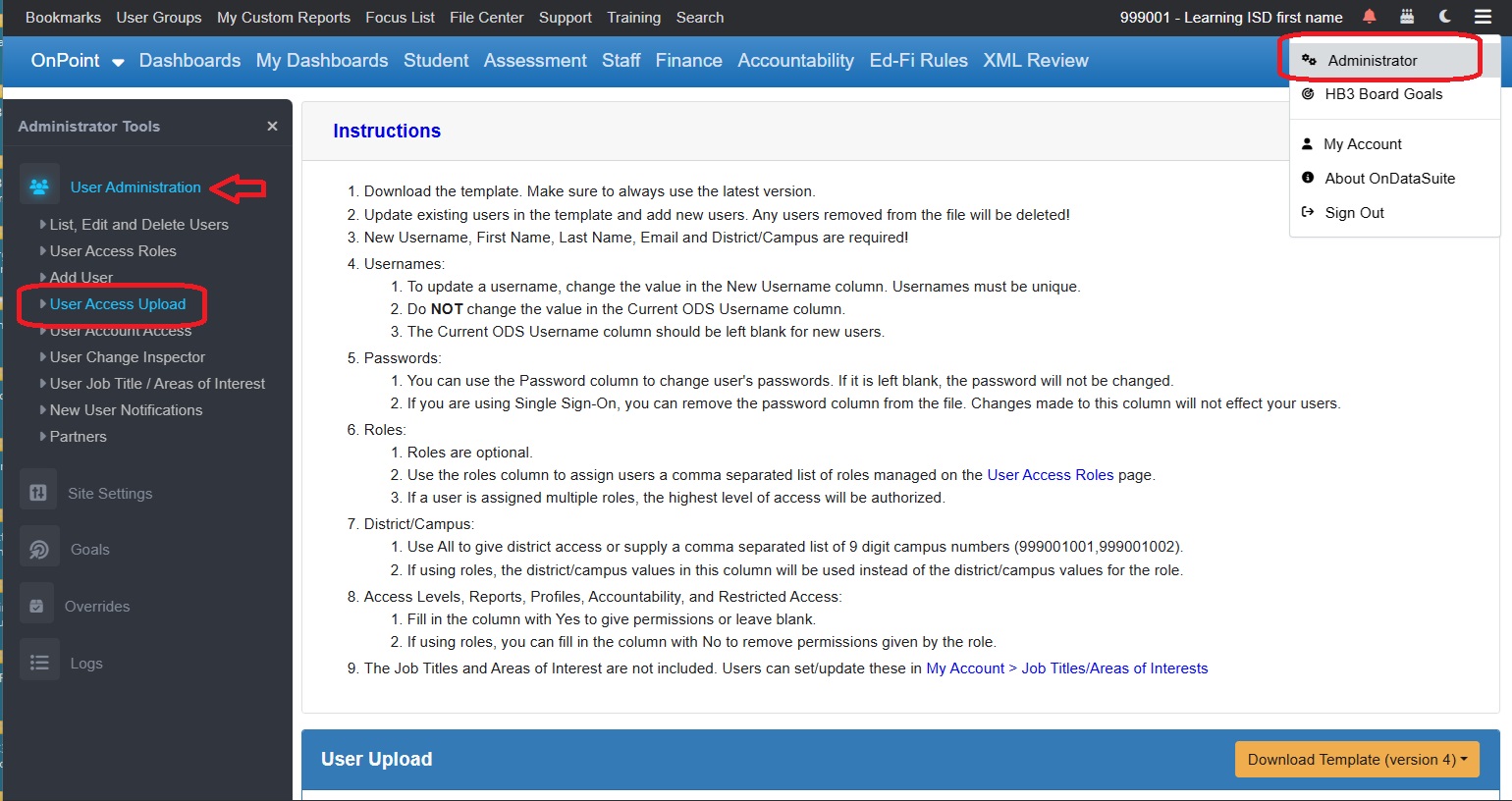 User Access Upload – OnDataSuite – Knowledgebase
