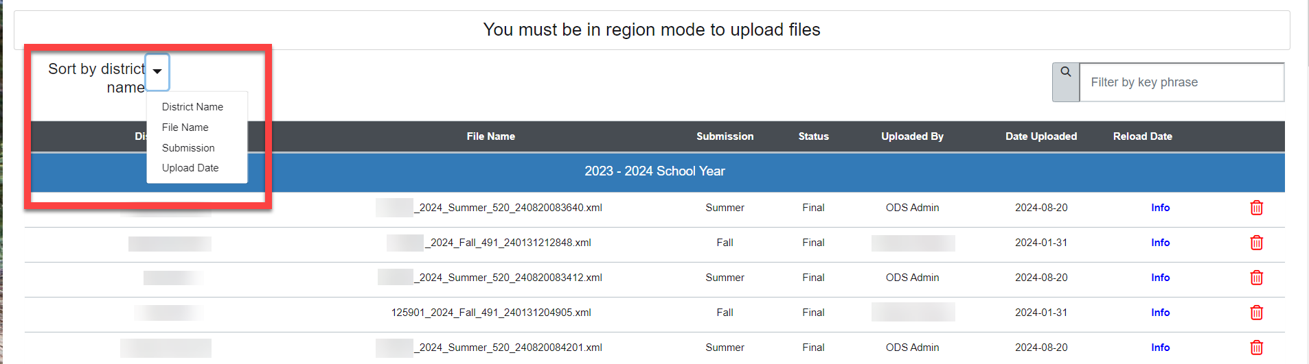 Loading TSDS – PEIMS files – ESC Level only – OnDataSuite – Knowledgebase