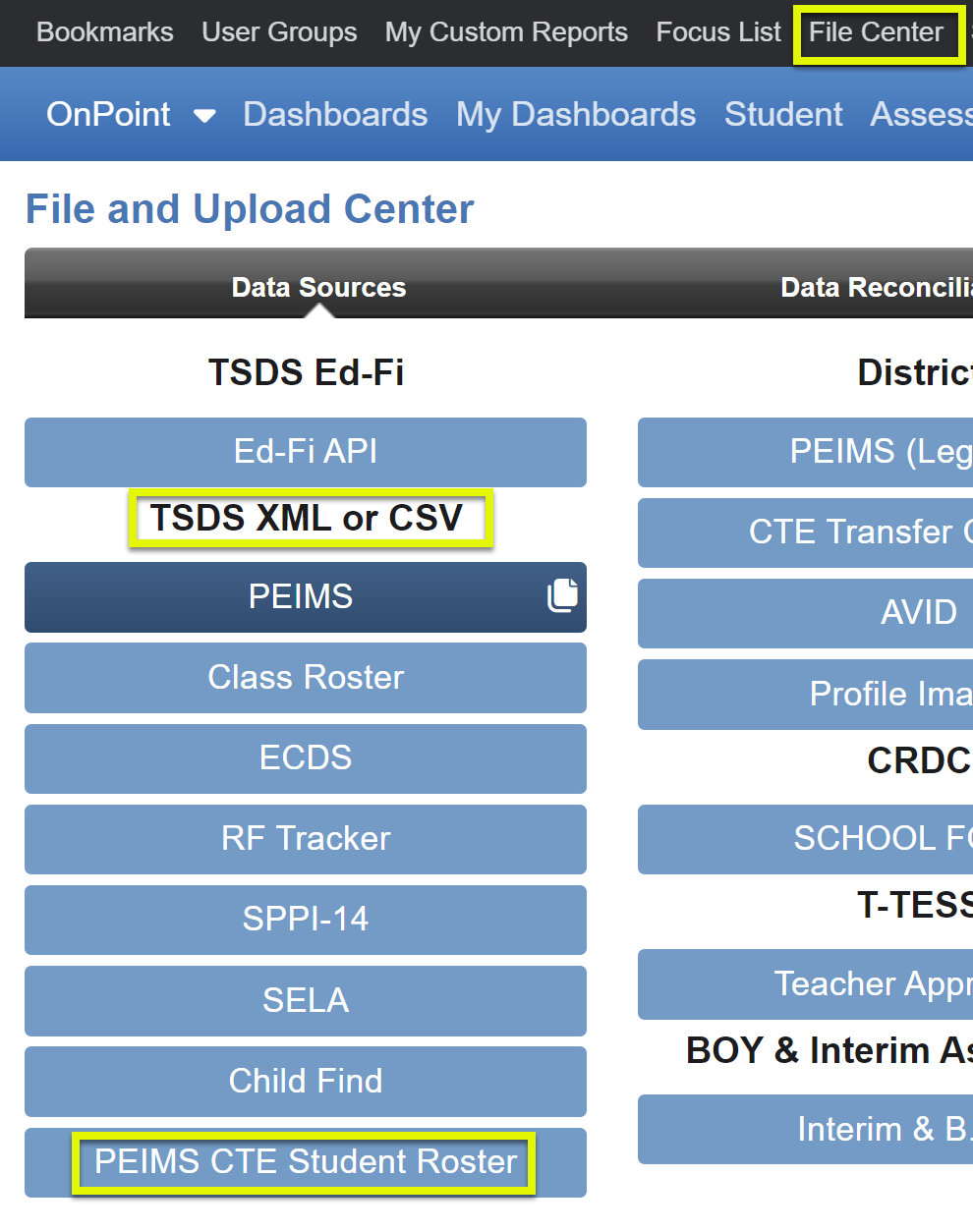 Loading TSDS XML or CSV- PEIMS CTE Student Roster – OnDataSuite ...