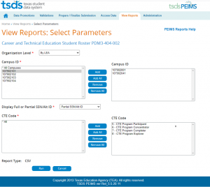 Loading TSDS XML or CSV- PEIMS CTE Student Roster – OnDataSuite – Knowledgebase