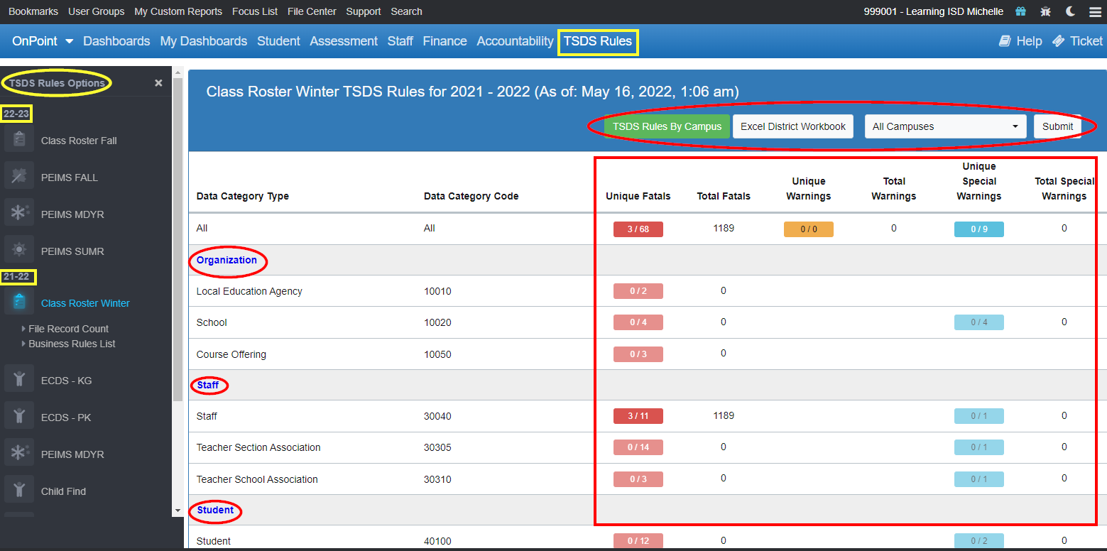TSDS Rules – Edits – OnDataSuite – Knowledgebase