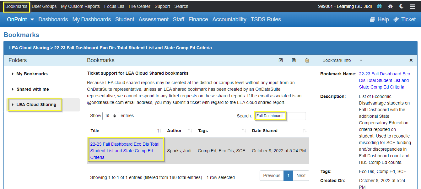 Reconciling Fall Dashboard Eco Dis Total Student Count with the HB3 Comp Ed Eco Dis/Census Tiers ...