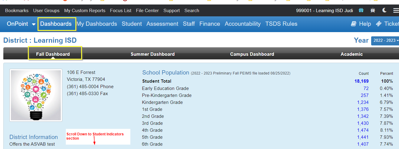 Reconciling Fall Dashboard Eco Dis Total Student Count with the HB3 ...