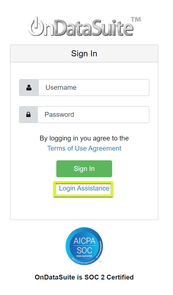 Logging into OnDataSuite – OnDataSuite – Knowledgebase