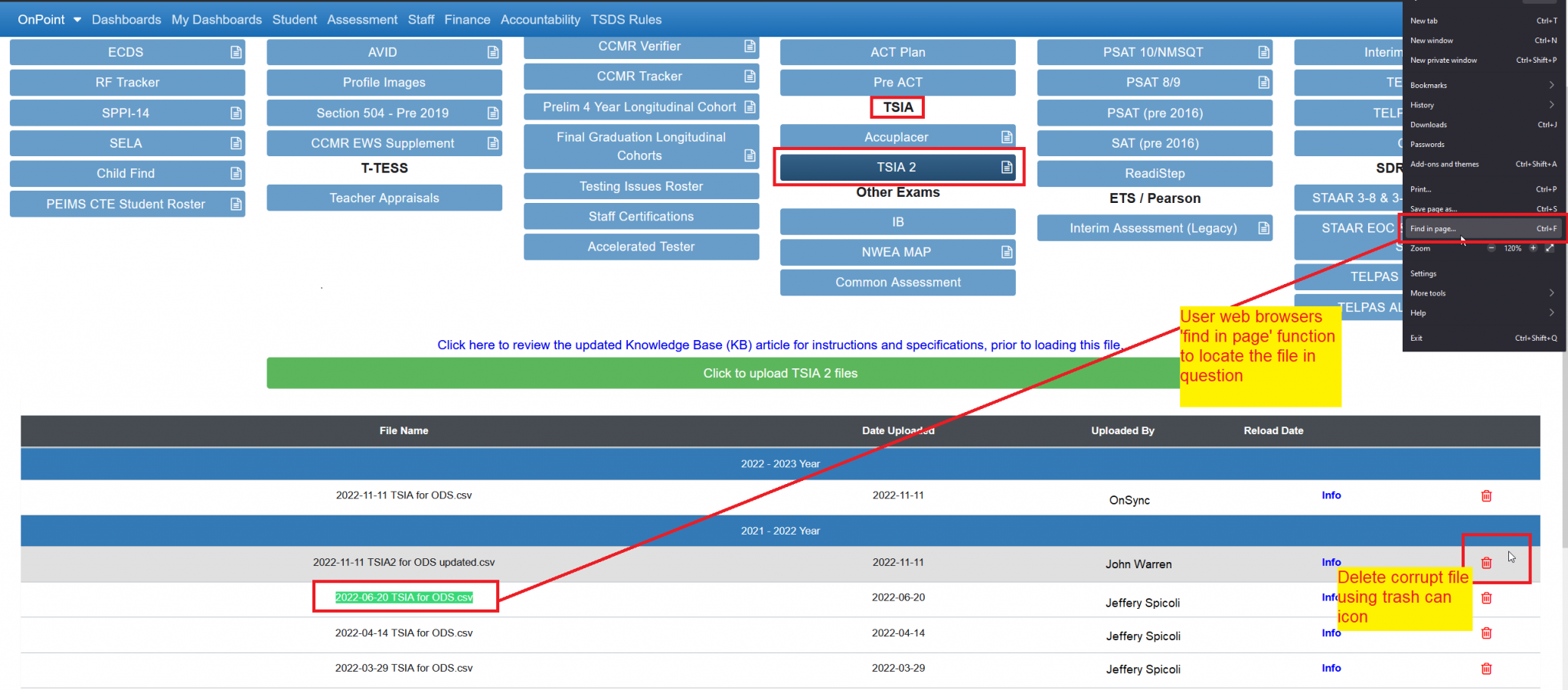 Accuplacer and TSIA2 – Checking for errors and removing files with errors – OnDataSuite ...