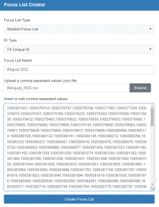 Focus List – Creation using CSV Upload – OnDataSuite – Knowledgebase