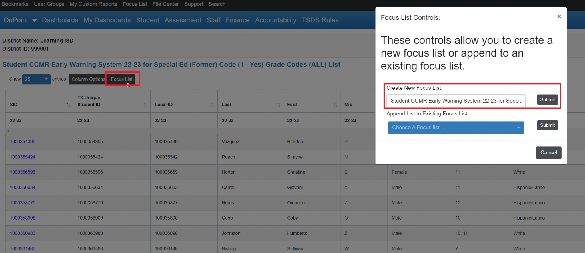 Former Sped – OnDataSuite – Knowledgebase