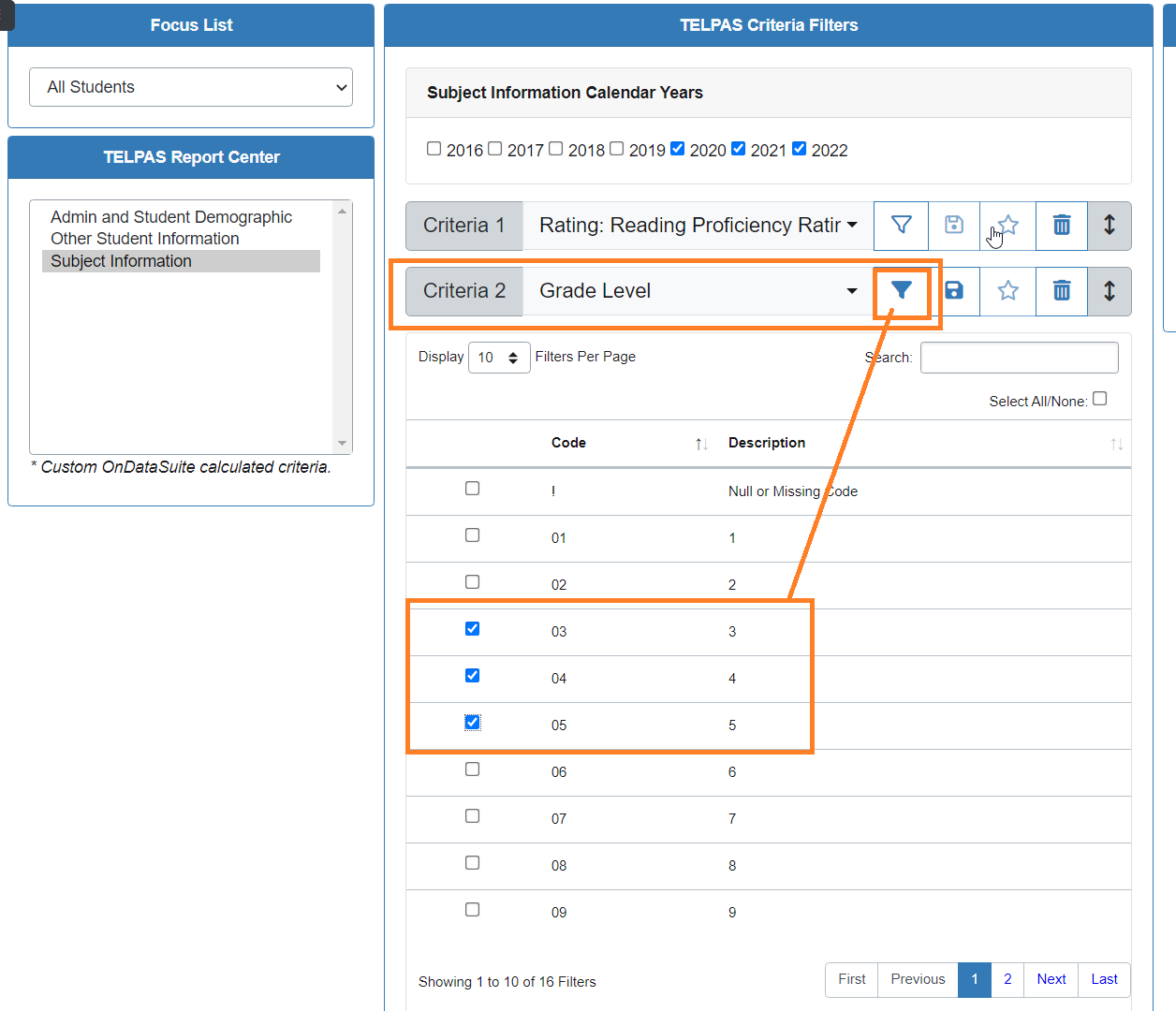 TELPAS Report Center – Building your own report – OnDataSuite – Knowledgebase