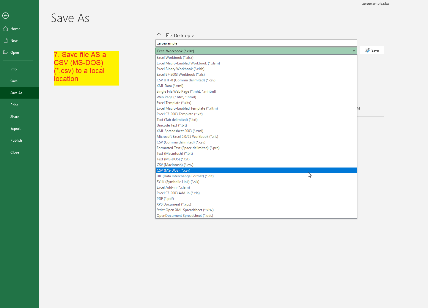 Steps On How To Save Your Excel File To A Csv Format With Leading Zeros Using Microsoft