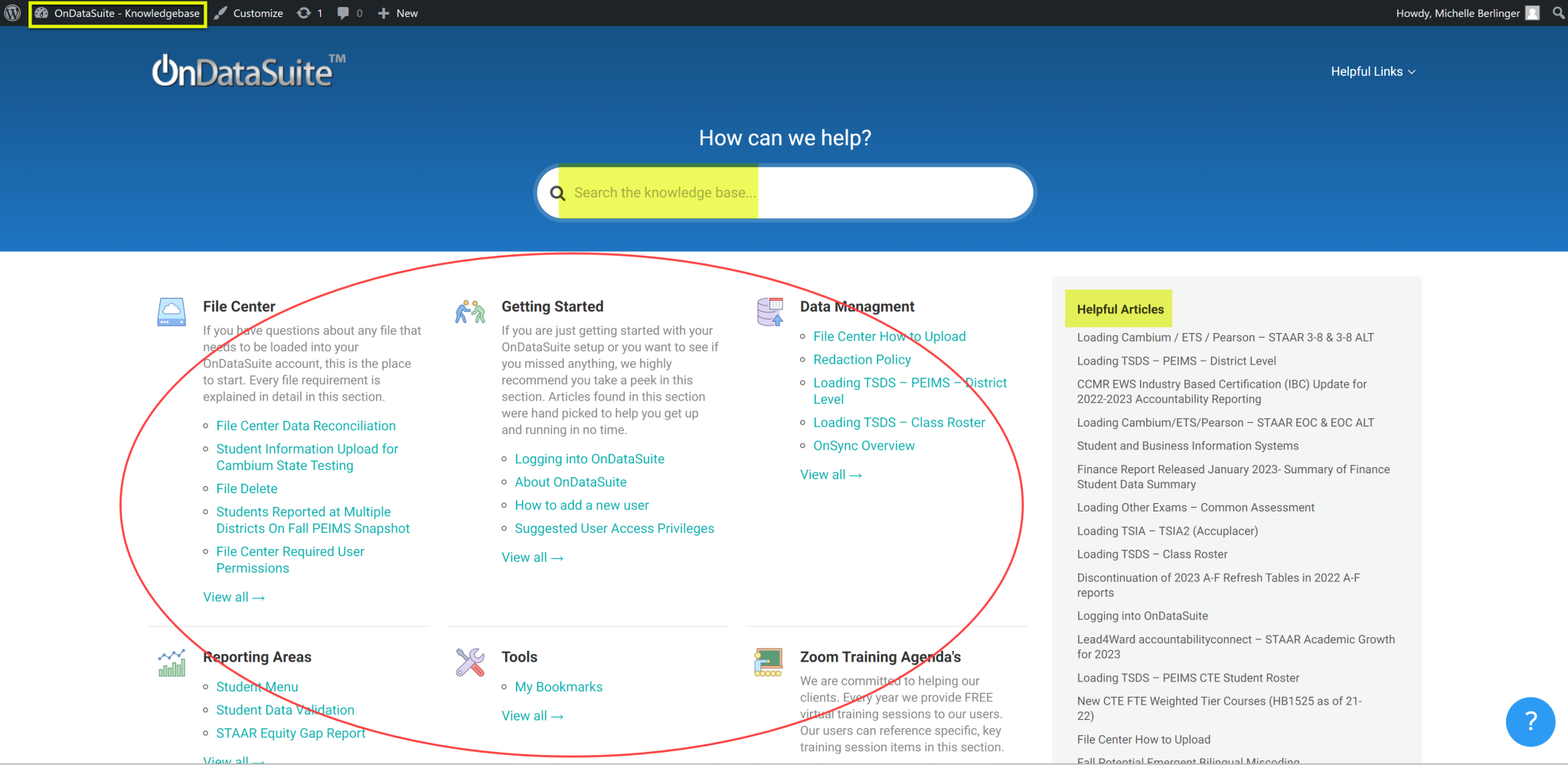 Support – OnDataSuite – Knowledgebase