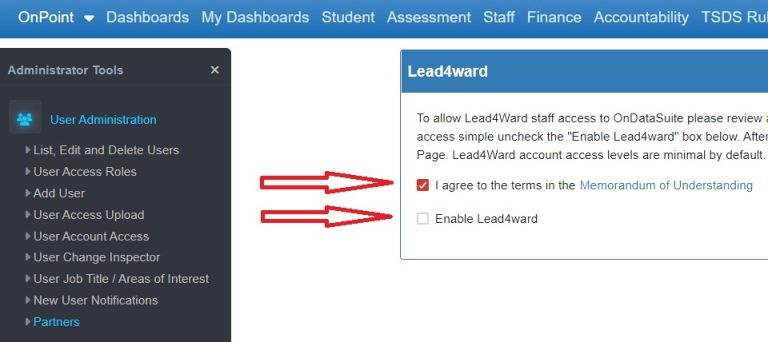 Adding/Removing Lead4ward Access to your OnDataSuite Database ...