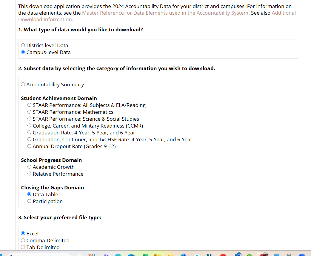 Loading TEAL – Campus Closing the Gaps Domain Data Table – OnDataSuite ...
