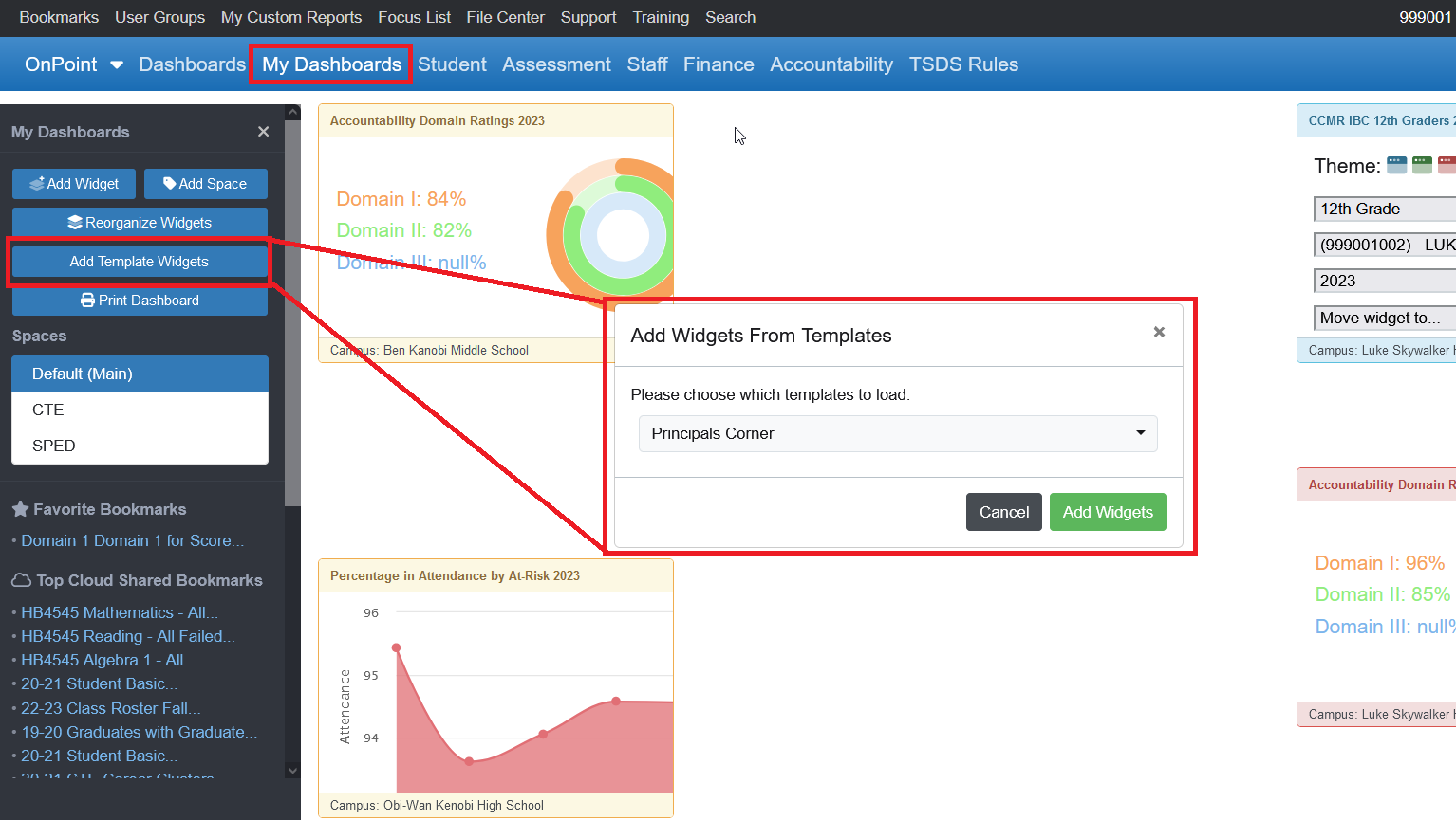 My Dashboards Creating Template Widgets Ondatasuite Knowledgebase