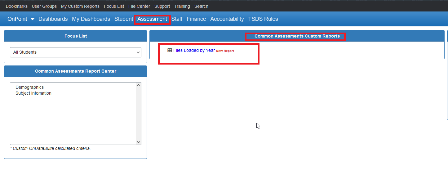 Common Assessment Data File Format Specifications – OnDataSuite – Knowledgebase