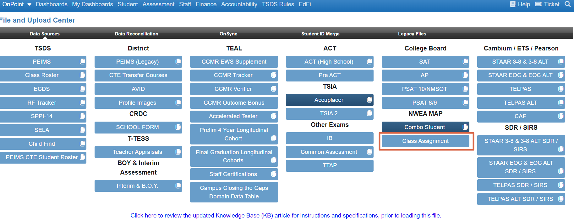 Loading NWEA Class Assignment Files – OnDataSuite – Knowledgebase
