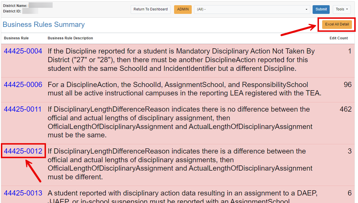 Discipline Data Review – TSDS Rules/Edits – OnDataSuite – Knowledgebase