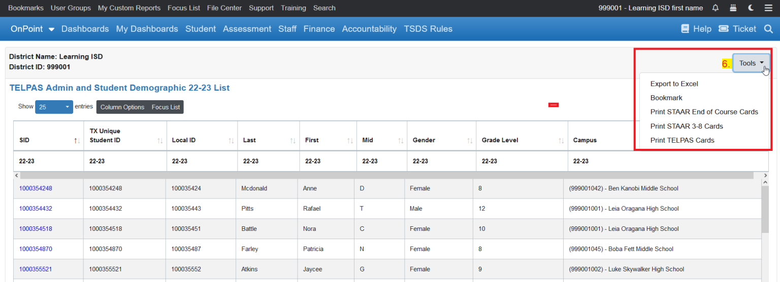 How to generate State Assessment Printable Cards – OnDataSuite ...