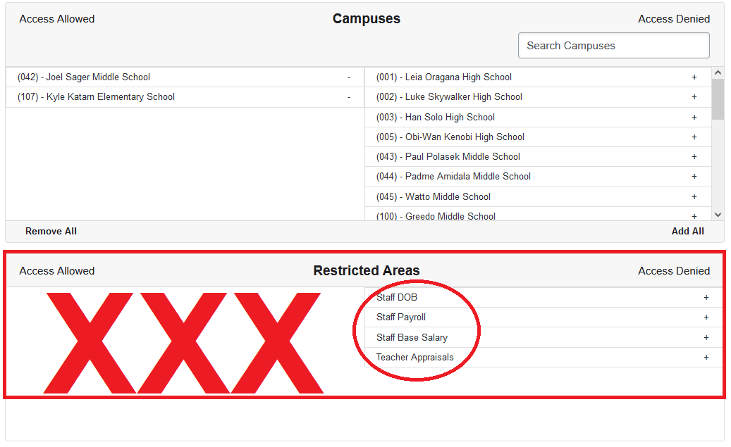 Setting up associated feeder campuses for campus level users (Non- District Wide Access ...