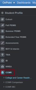 Student – Profile CCMR – OnDataSuite – Knowledgebase